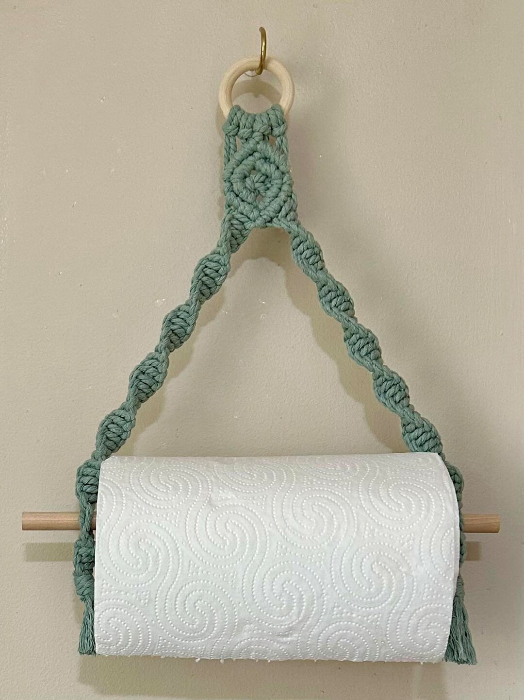 Macrame Towel Hanger, Caravan Decor, Bathroom Decor, Towel Holder ...