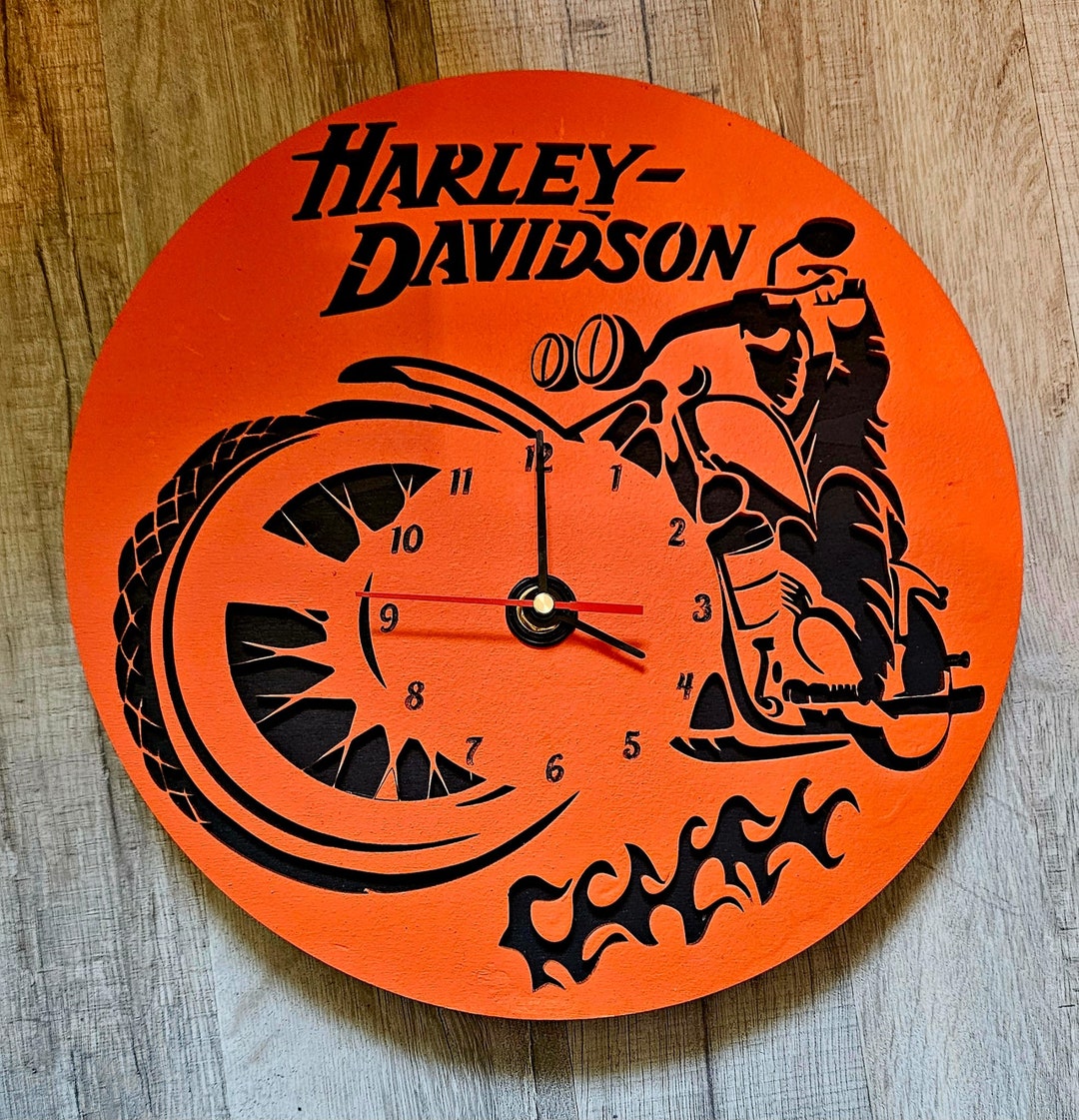 Harley, Harley-davidson Clock, Wall Clock, Wall Decoration, Home ...