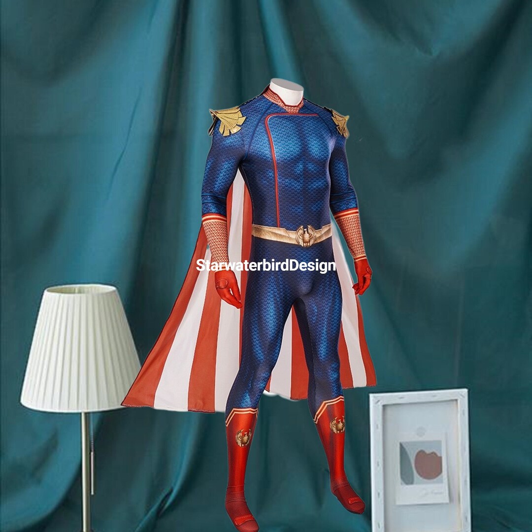 The Boys Homelander Cosplay Costume Jumpsuit Cloak Halloween - Etsy ...