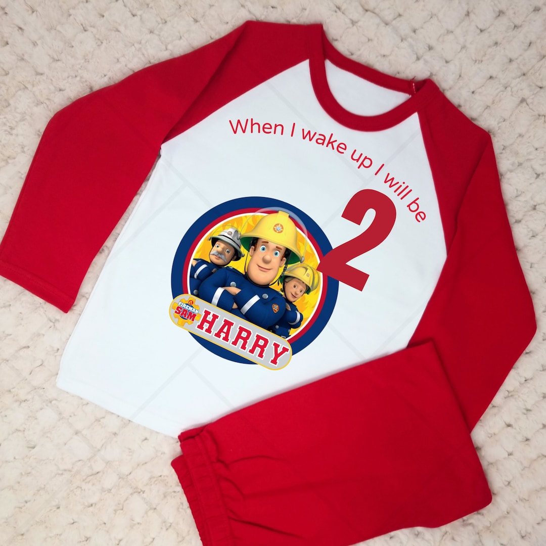Personalised Fireman Sam Two Piece Lounge Set, When I Wake up Gift ...