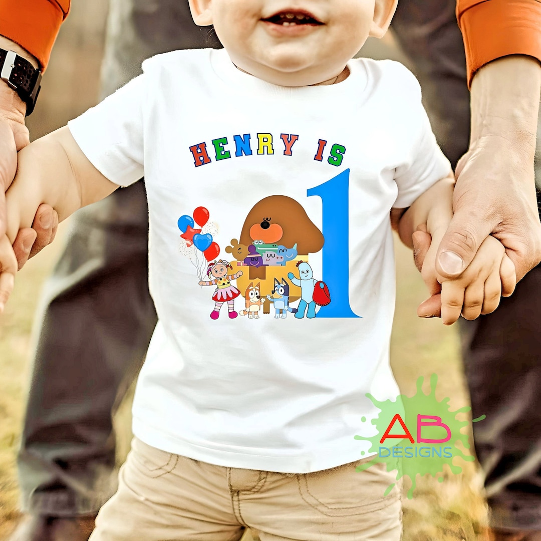 Boys Custom Character Birthday T-shirt, Happy Birthday Shirt, Cbeebies ...
