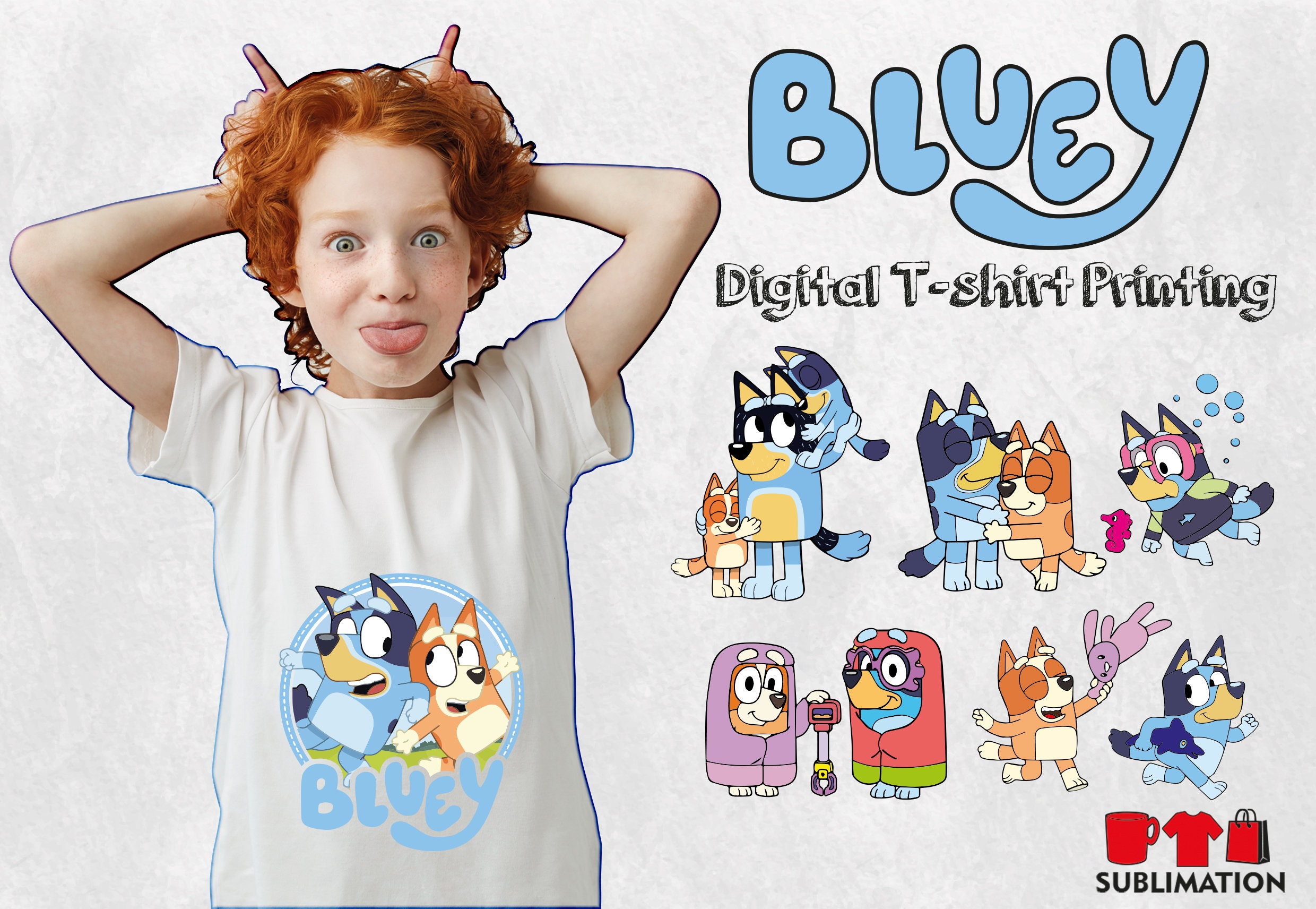 Mega Layered Bundle 53 Design, Bluey SVG, Bluey Birthday SVG, Clipart ...