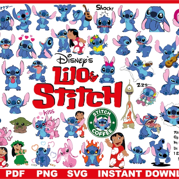 Lilo and Stitch Svg - Etsy