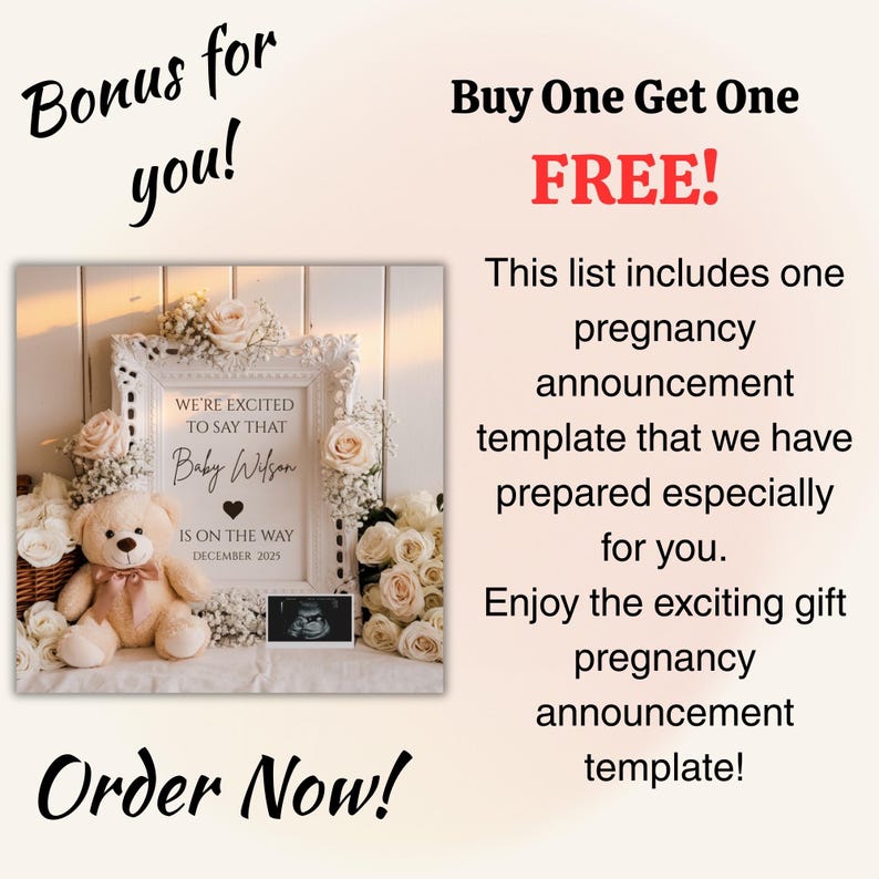 Simple Easter Pregnancy Announcement, Editable Some Bunny Baby Reveal ...