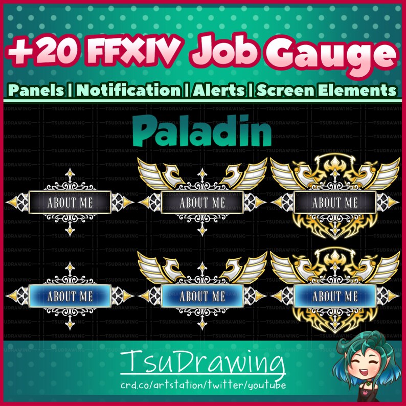Fanart Over 20 Panels Pack FFXIV Job Gauge Paladin Twitch - Etsy