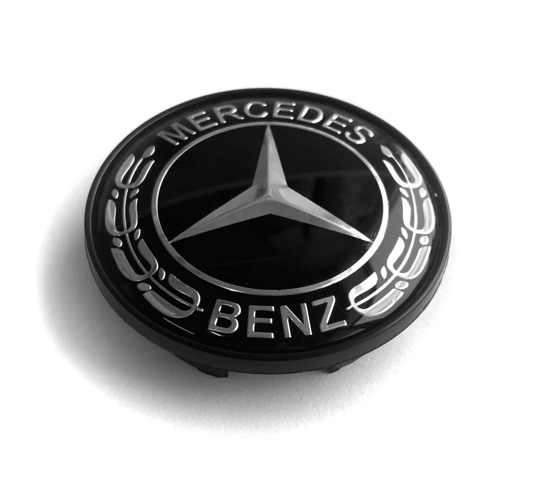 4 Items 69mm / 56mm Mercedes Benz Wheel Center Hub Caps Covers BLACK ...