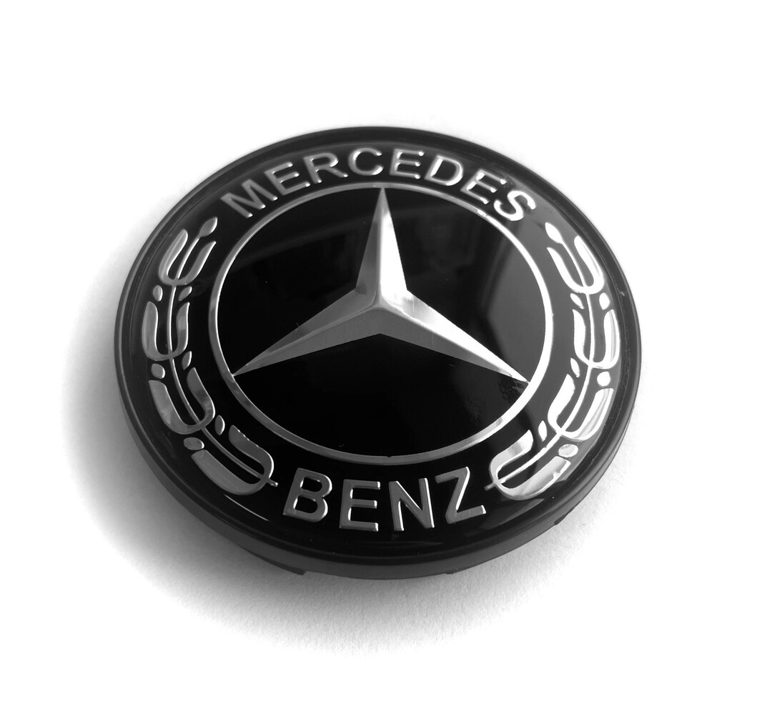 4 Items 68mm / 62mm Mercedes Benz Wheel Center Hub Caps Covers BLACK ...