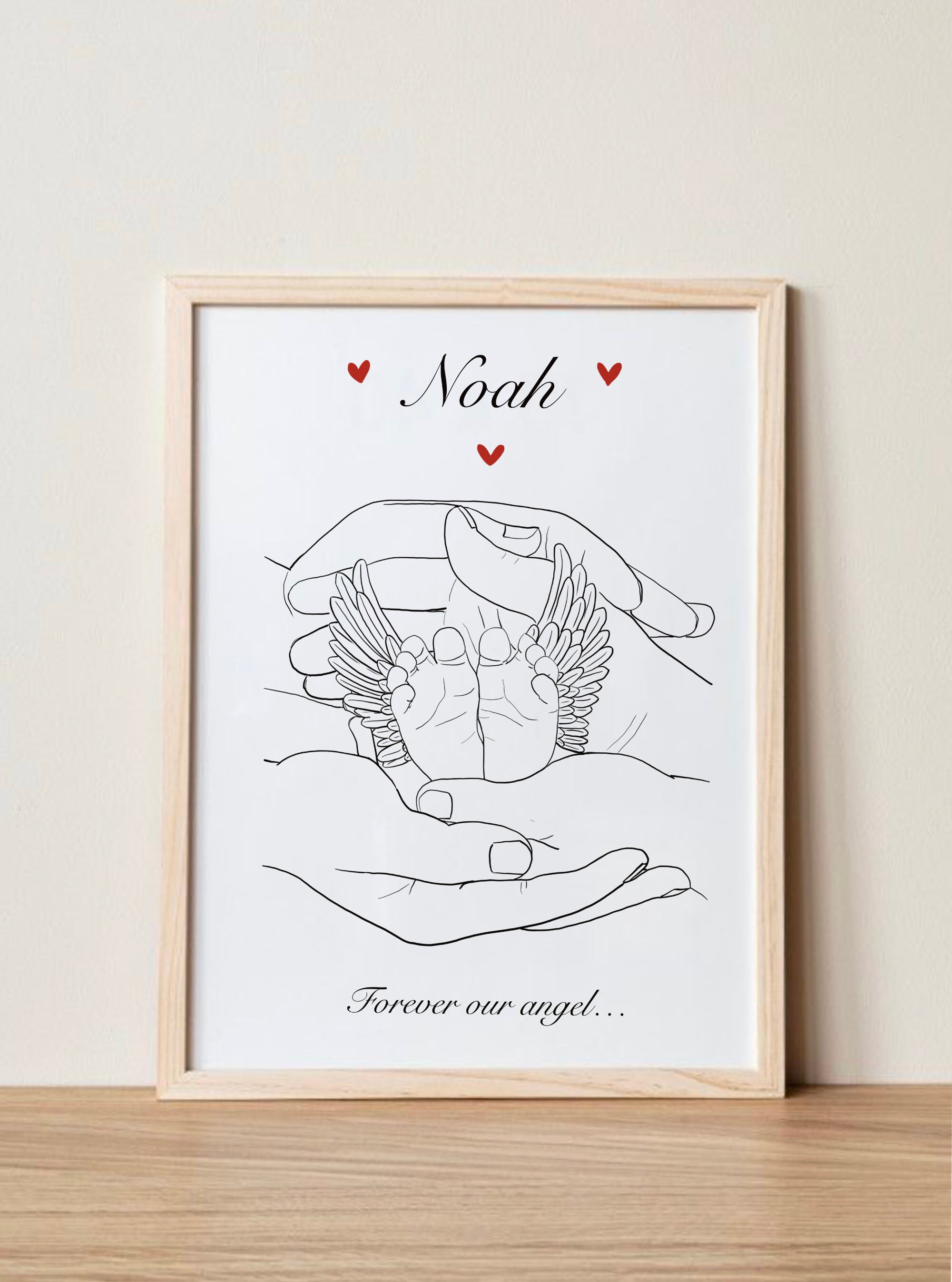 Loss of Baby Print, Miscarriage Gift, Stillborn Gift, Angel Baby Line ...