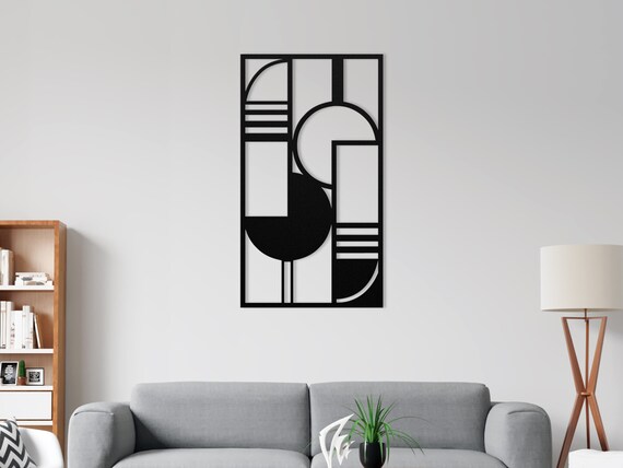 Geometric Metal Wall Art Metal Line Art Abstract Metal Wall - Etsy