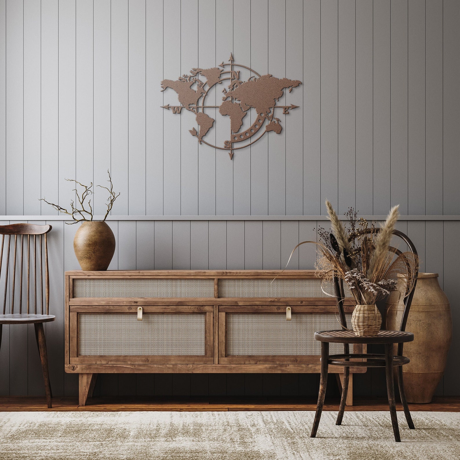 World Map Metal Wall Art World Map Art Home Decor Living - Etsy