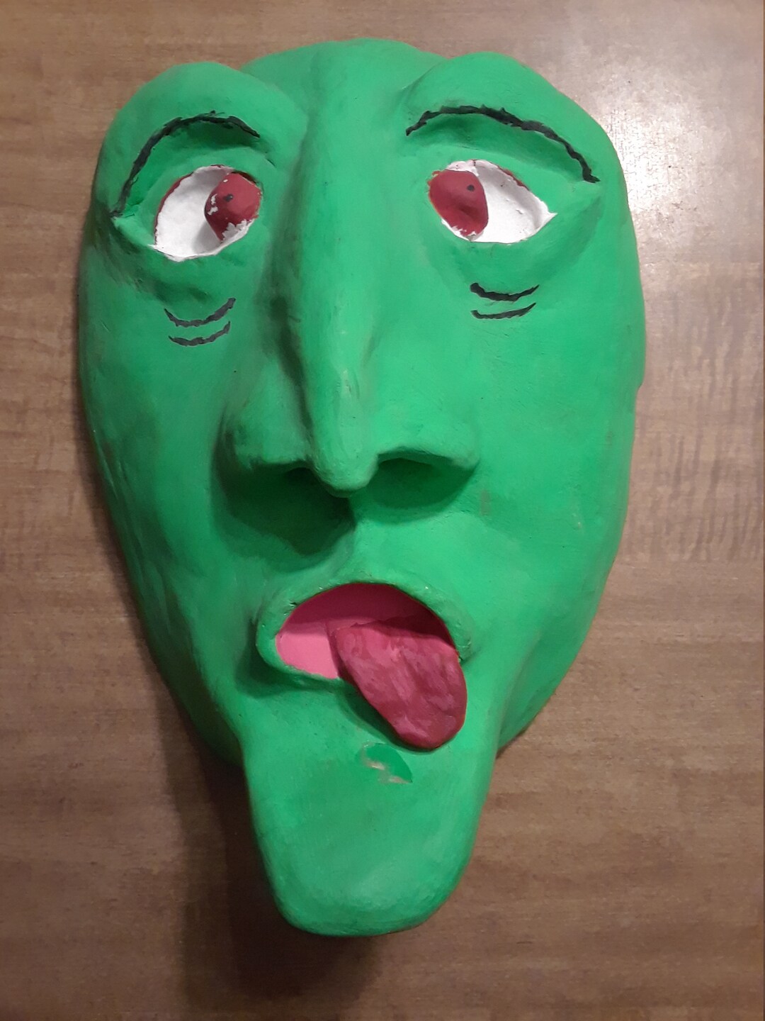 Unique Wacky Green Face - Etsy