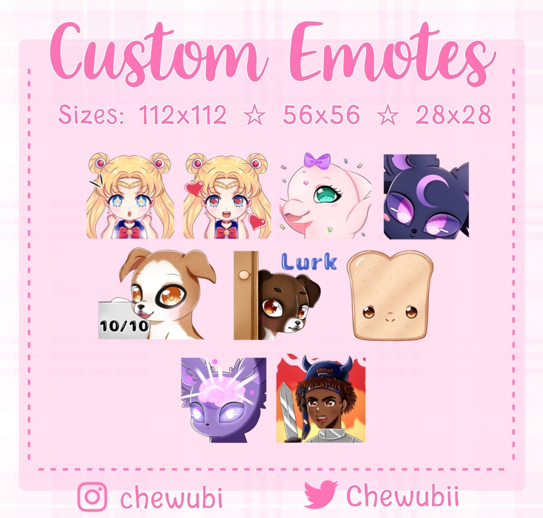 Custom Emotes for Twitch Personalized Emotes Custom Emotes - Etsy Custom Emotes for Twitch Personalized Emotes Custom Emotes - Etsy