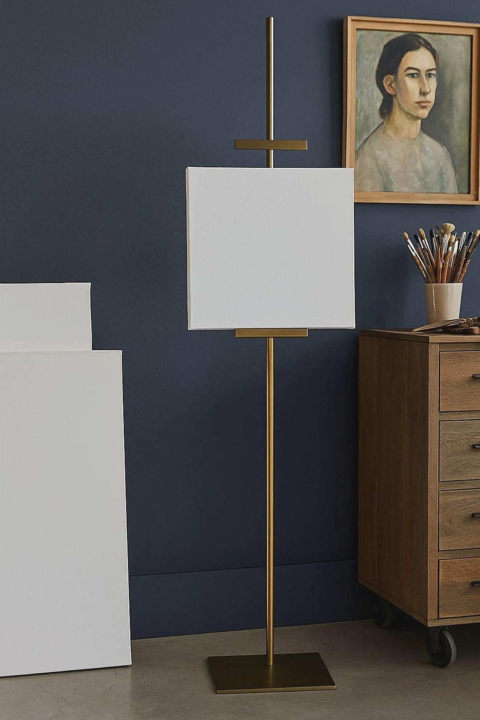 Modern Aluminum Gallery Easel Stand|adjustable Art Display Stand|floor ...