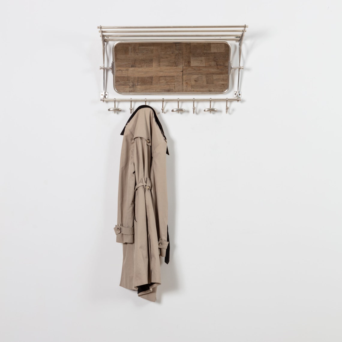 Train Hall Luggage Wall Mounted Rack Mirror Shelf Hooks Coat - Etsy