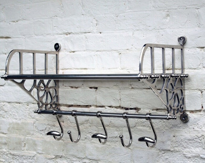 Train Hall Luggage Wall Mounted Rack Shelf Hooks Coat Rack Train Rack ...