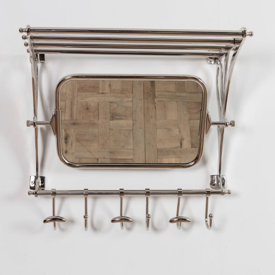 Train Hall Luggage Wall Mounted Rack Mirror Shelf Hooks Coat - Etsy