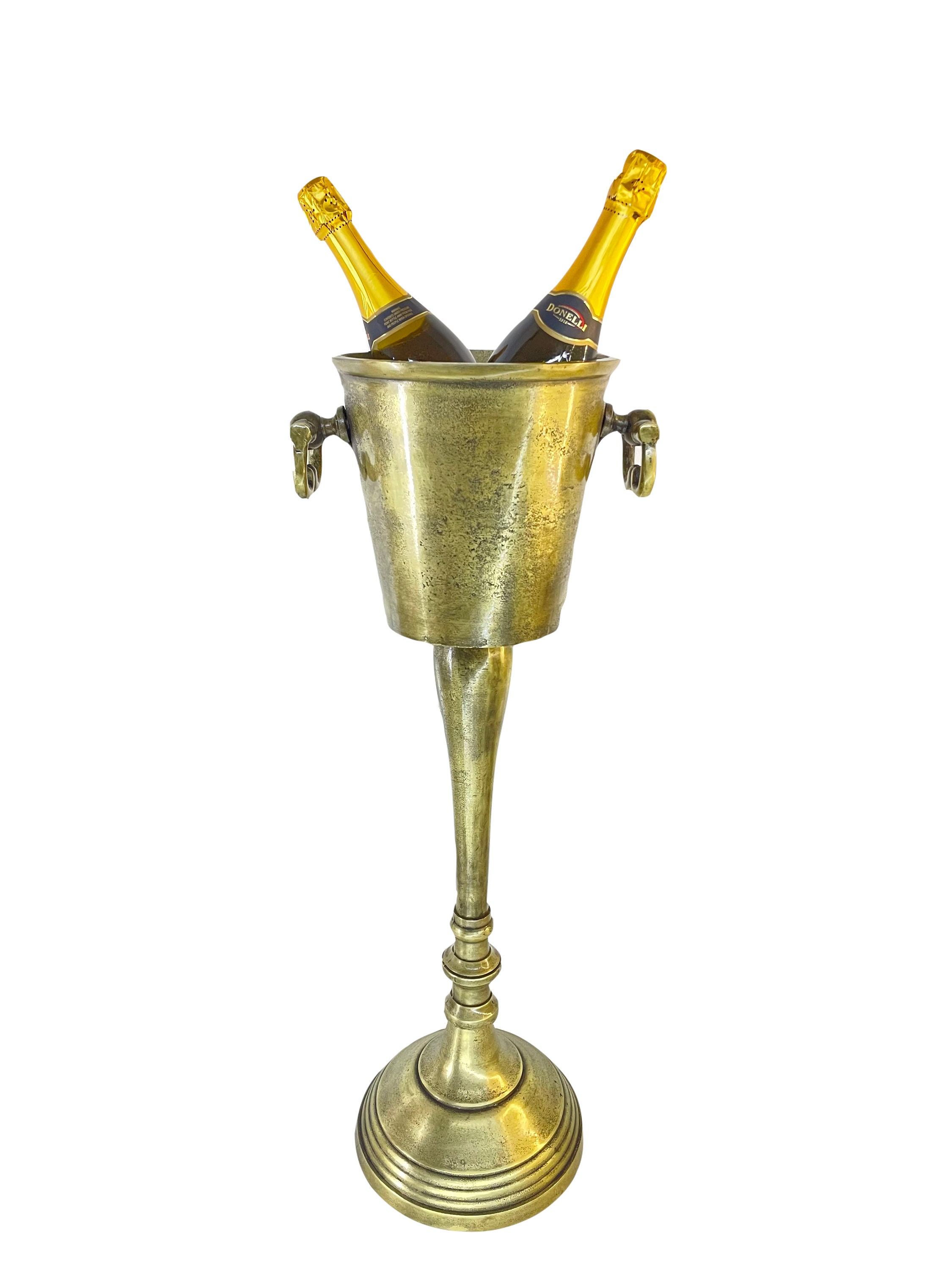 Floor Standing Rustic Champagne Bucket Distressed Look Wine Cooler Ice ...