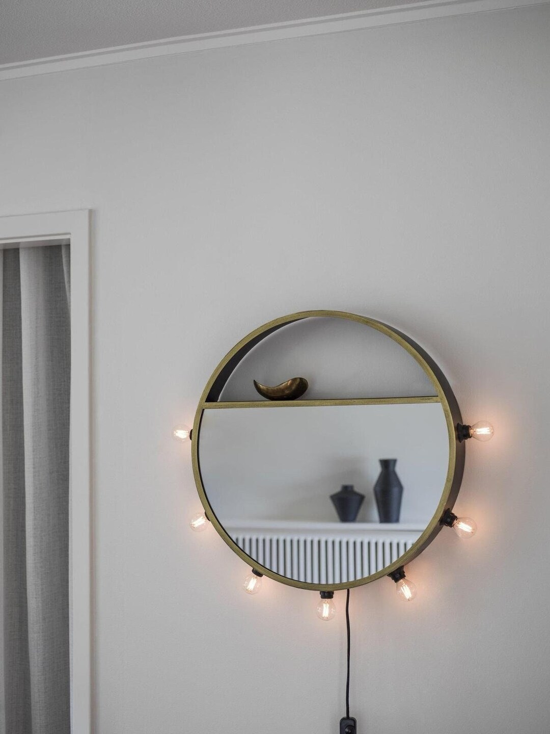 Mirror Lamp Hollywood Mirror Lamp Wall Rack Wall Lamp - Etsy