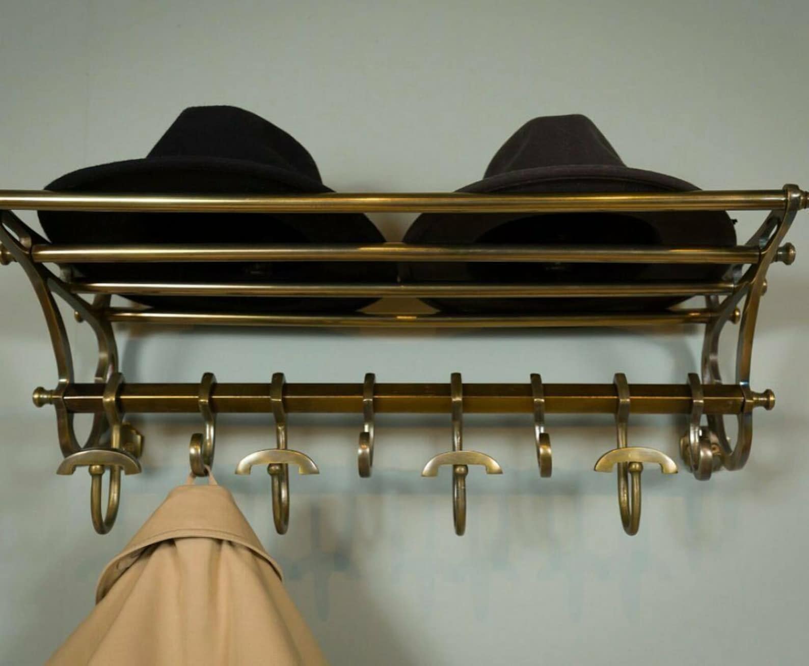 French Coat Rack Luggage Wall Mounted Rack Shelf Coat Rack - Etsy