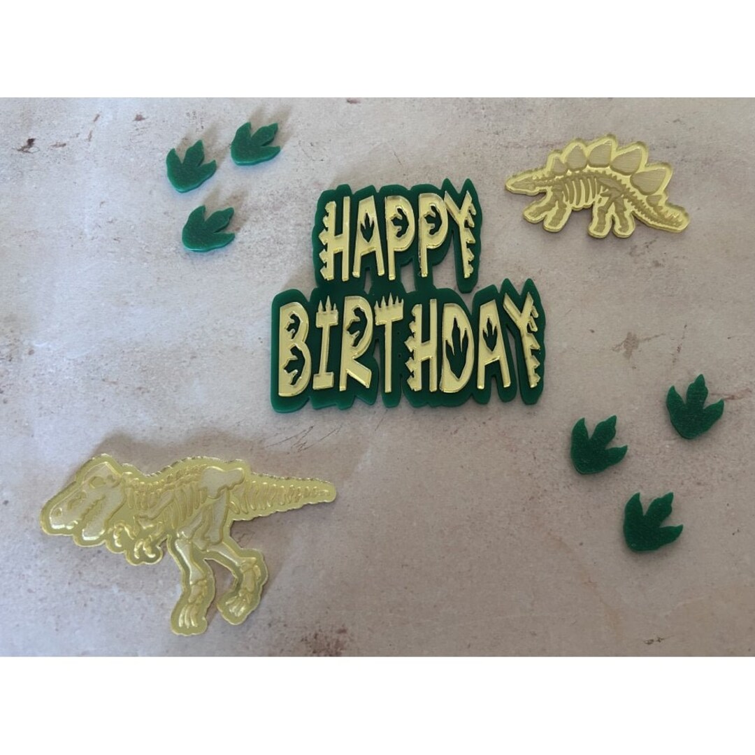 Dinosaur Themed Cake Topper Set - Etsy