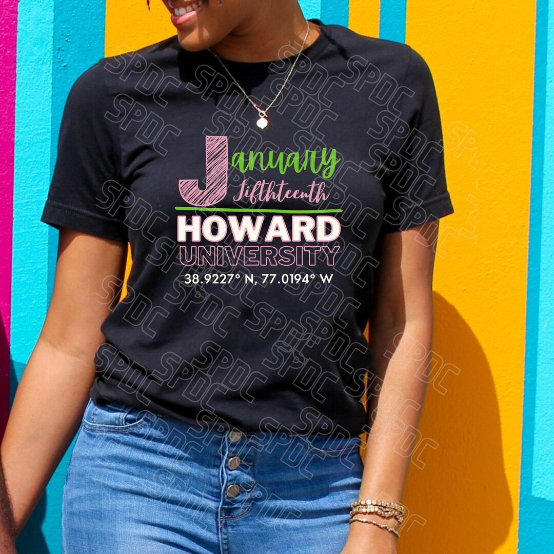 Pretty in Pink, Howard Tshirt, Pink and Green, Soror Gifts, Miner Hall ...