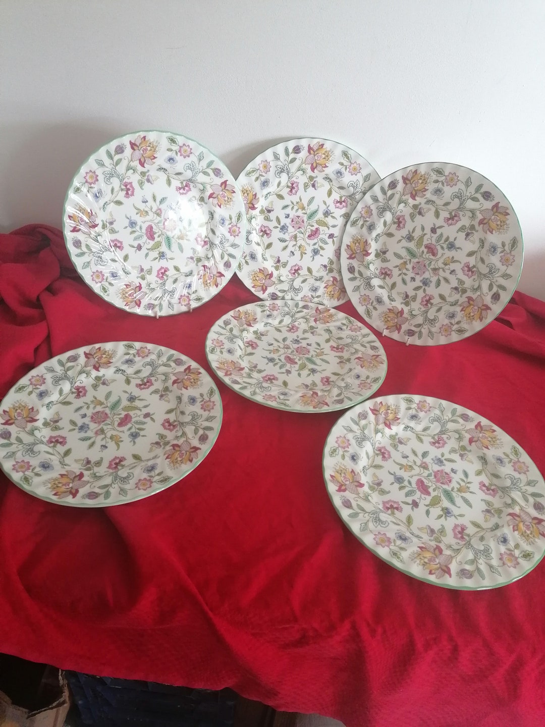 6 Minton Haddon Hall Dinner Plates Excellent Condition Free Shipping UK ...