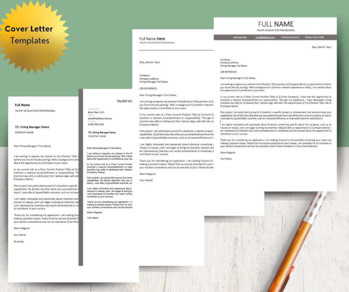 ATS Friendly Resume Template Pack: Corporate Grey - Etsy
