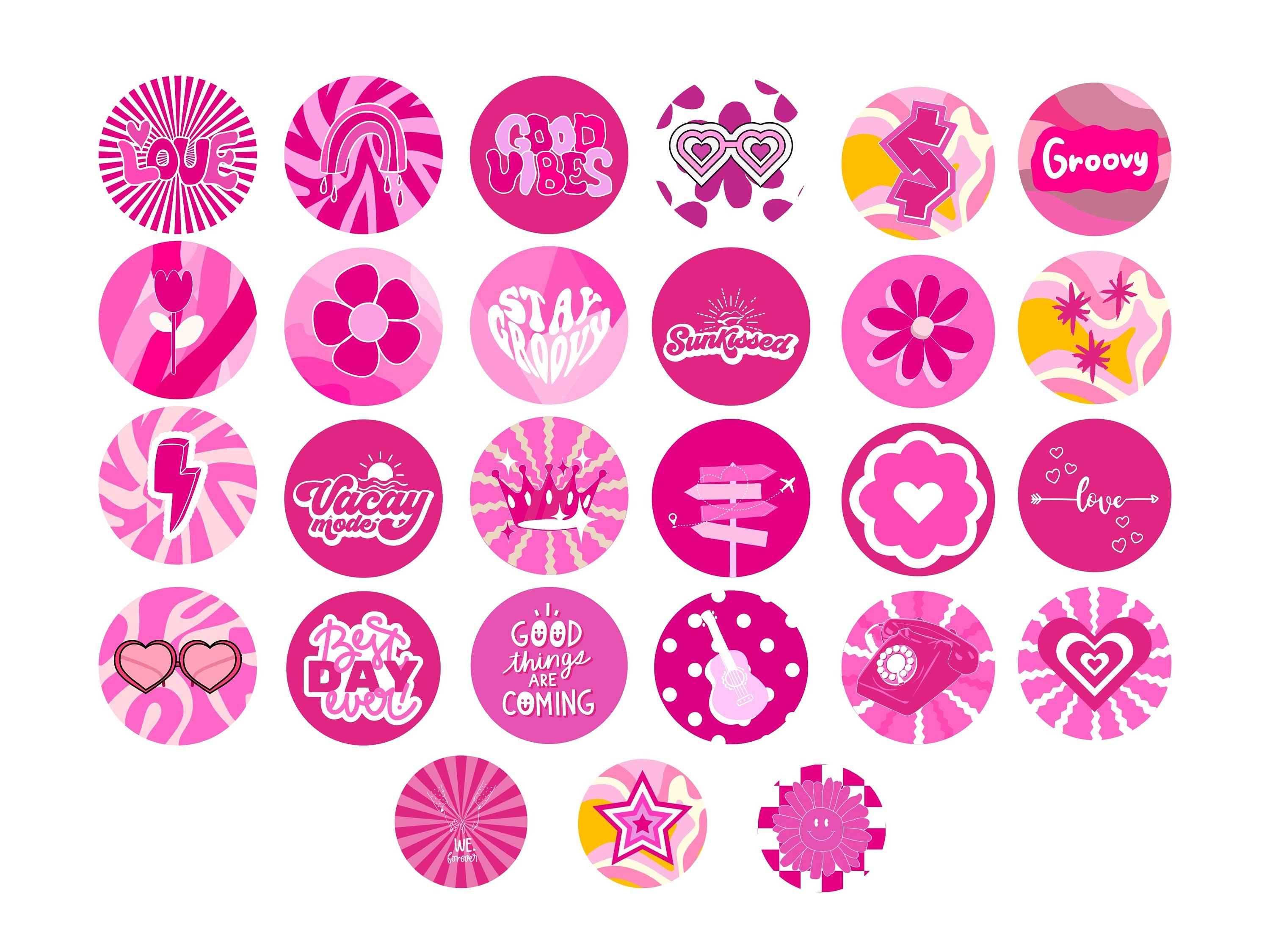 Retro Instagram Highlight Covers | 70s Retro Groove | 80s Groovy ...