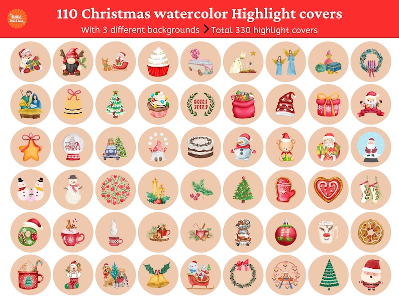 Christmas Instagram Highlight Covers | Holiday Highlight Icons ...