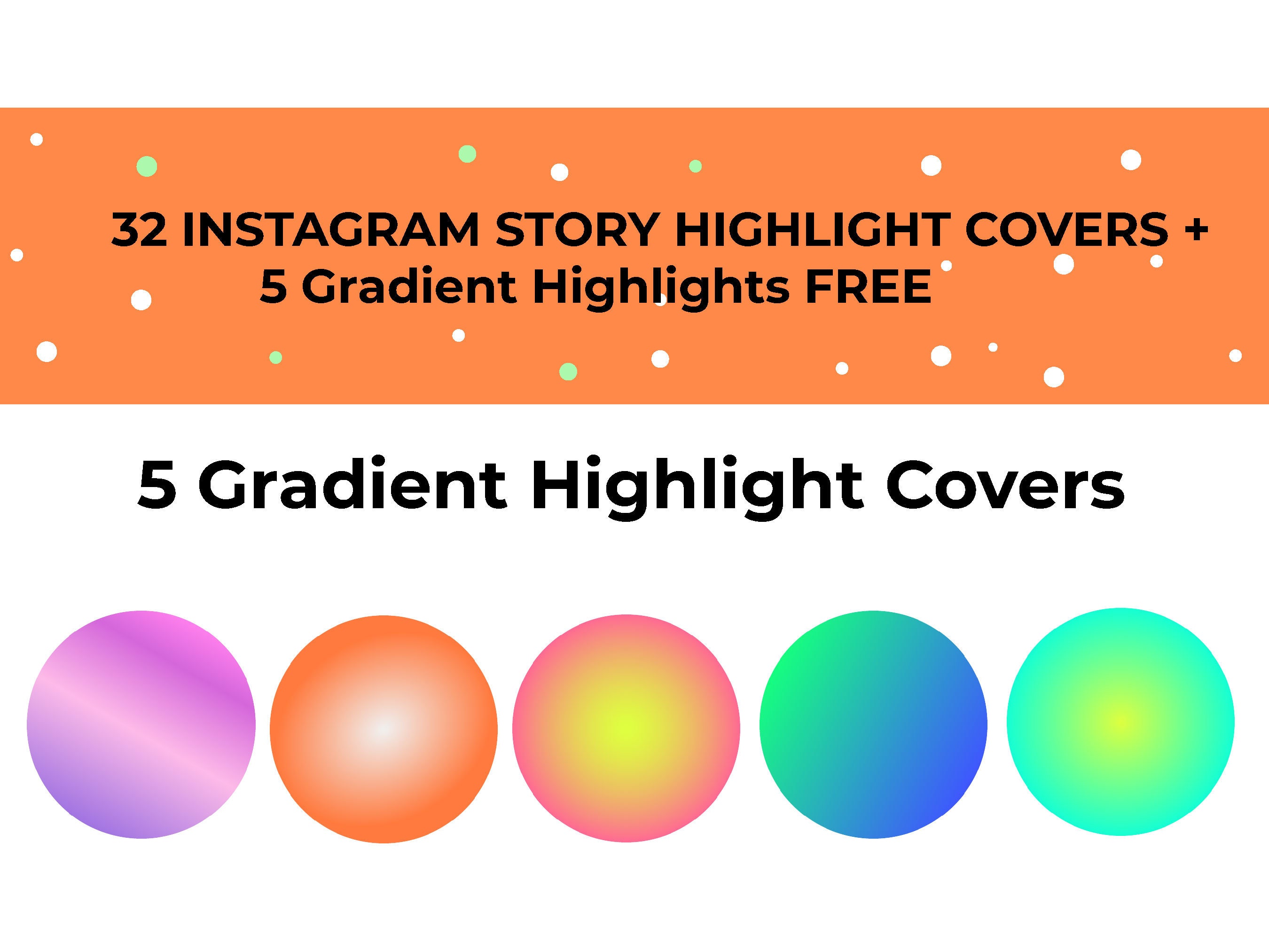Retro Instagram Highlight Covers | 70s Retro Rainbow Set of 50 Digital ...
