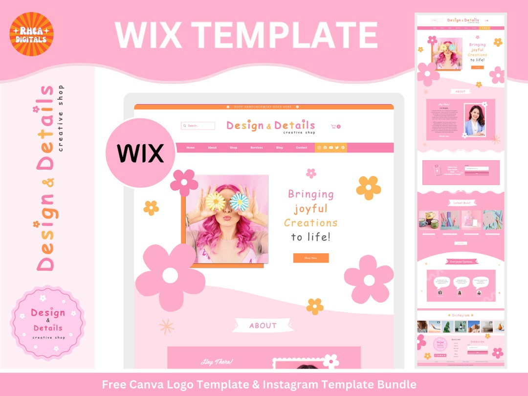 Creative Wix Template Rainbow Colors Wix Website Design Wix Store ...