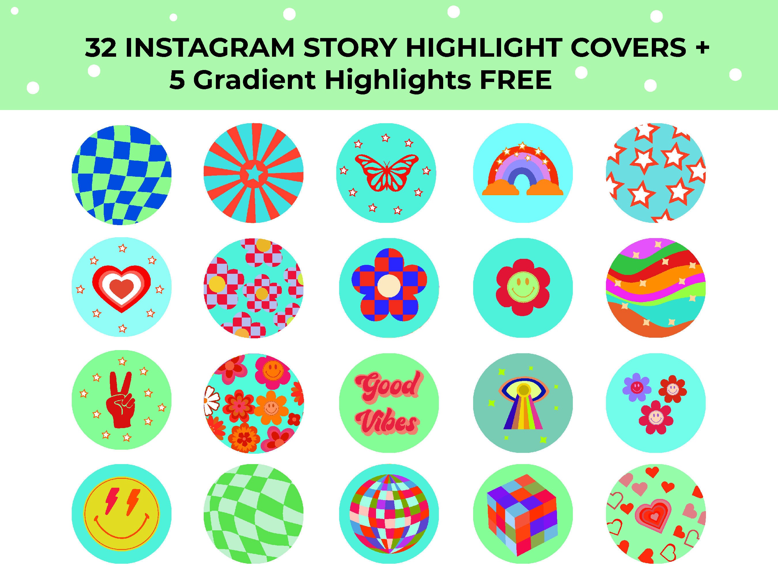 Funky Groove Instagram Highlight Covers, 32 Instagram Story Covers ...