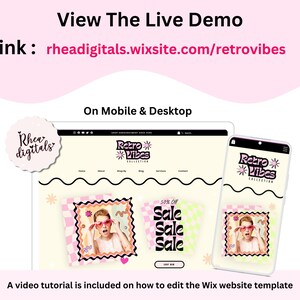 WIX Website Template, Retro Vibes WIX Website Theme, Wix Online Store ...