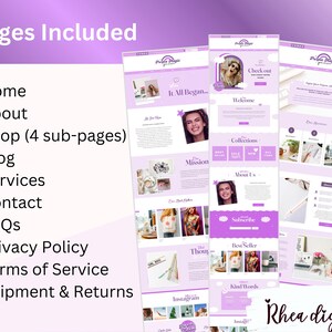 Wix Website Template, Purple Wix Website Theme, Purple Magic Website ...