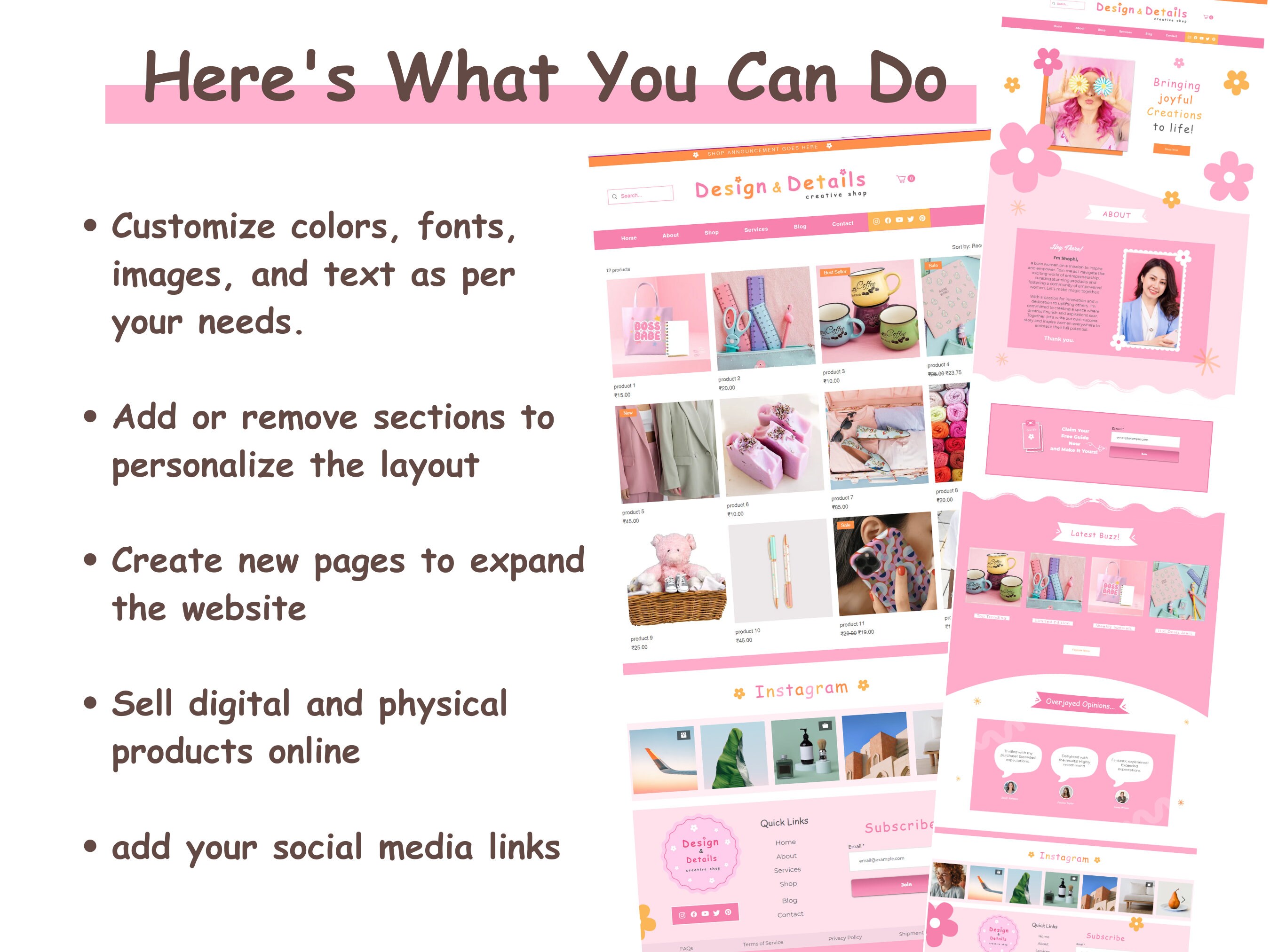 Creative Wix Template Rainbow Colors Wix Website Design Wix Store ...