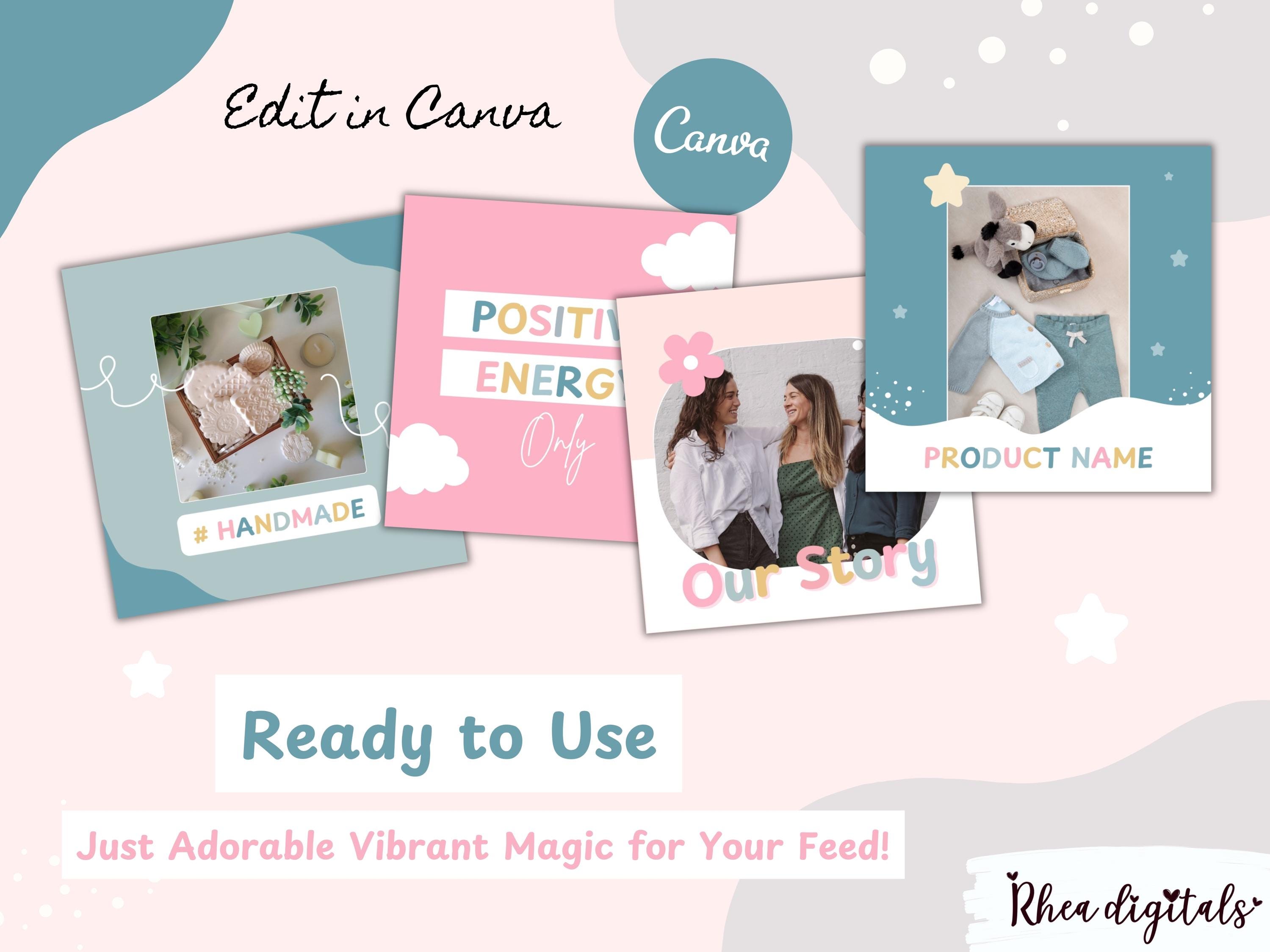 Fun Instagram Post Template | DIY Canva Template | Retro Instagram ...