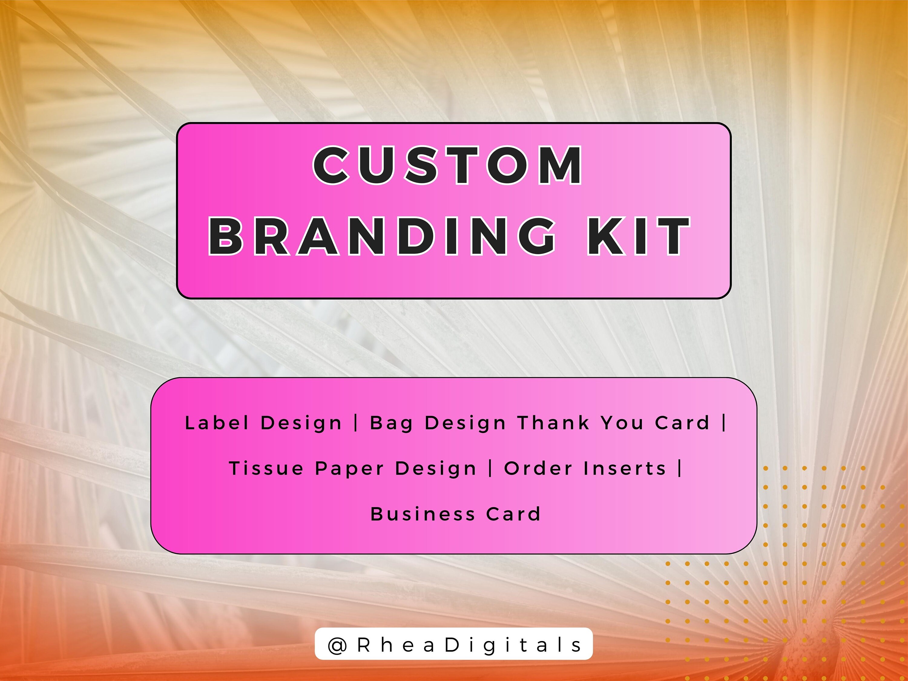 Custom Branding Kit Box Design Label Design Bag Design Thank You Card ...