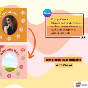 Retro Groove Instagram Post Templates | Bright 90's Social Media ...