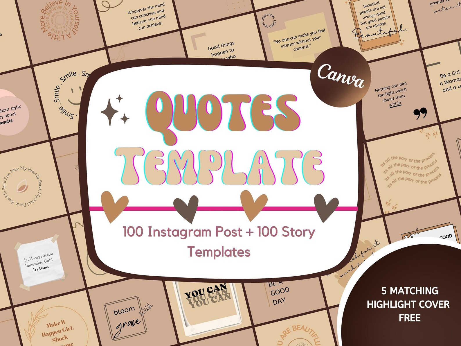 Instagram Quote Template | Editable Canva Quote Customizable ...