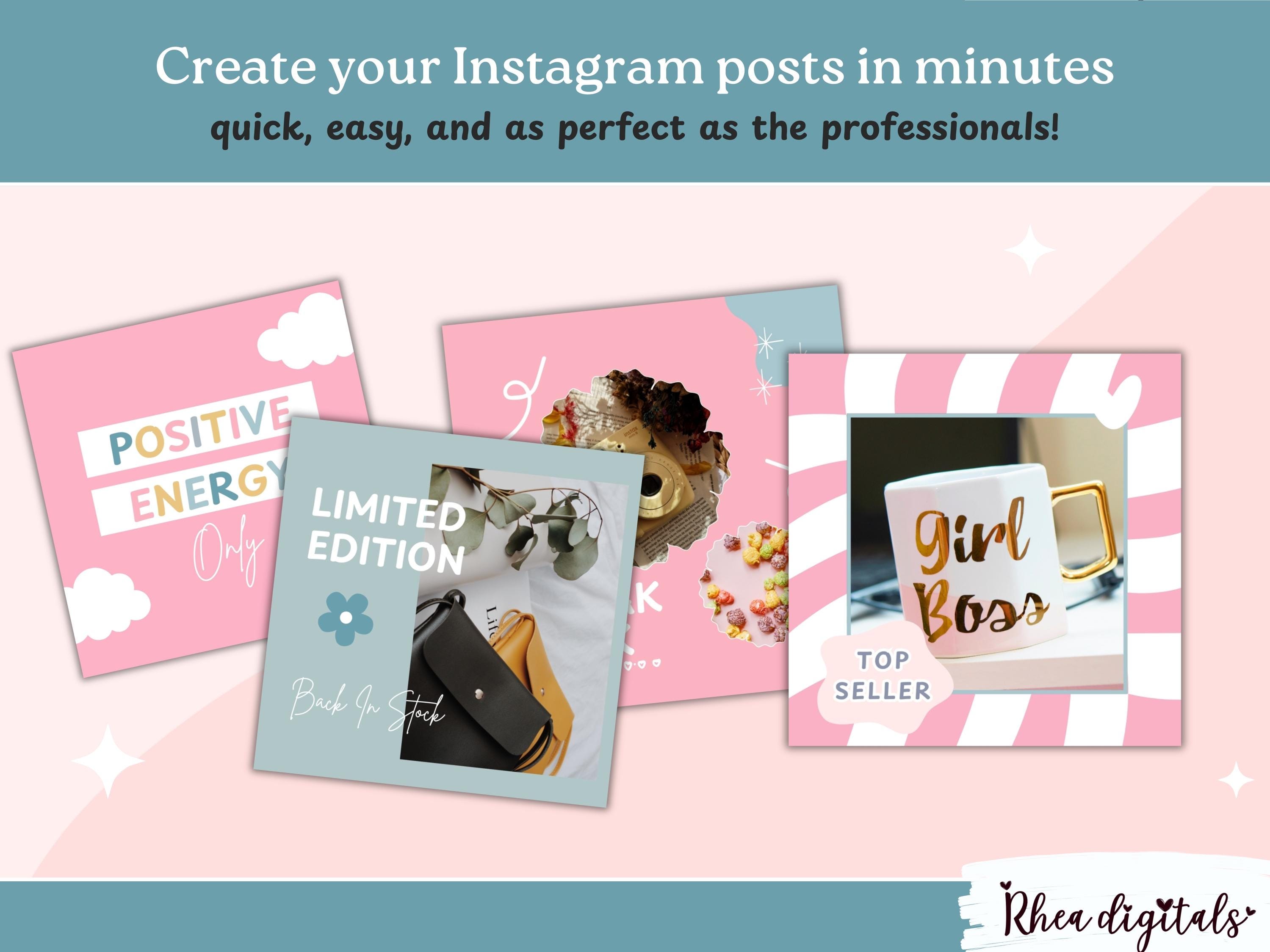 Fun Instagram Post Template | DIY Canva Template | Retro Instagram ...