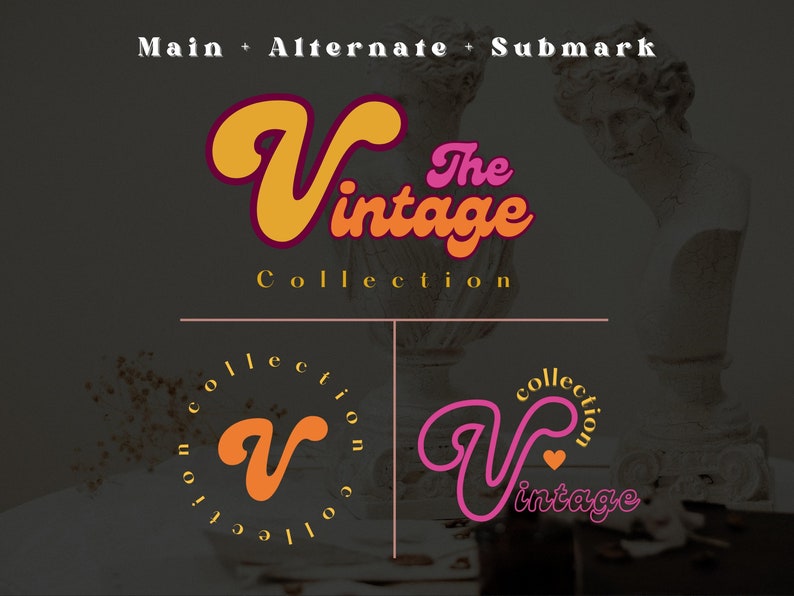 60 Retro Logo Templates Small Business Logo Design Bright - Etsy