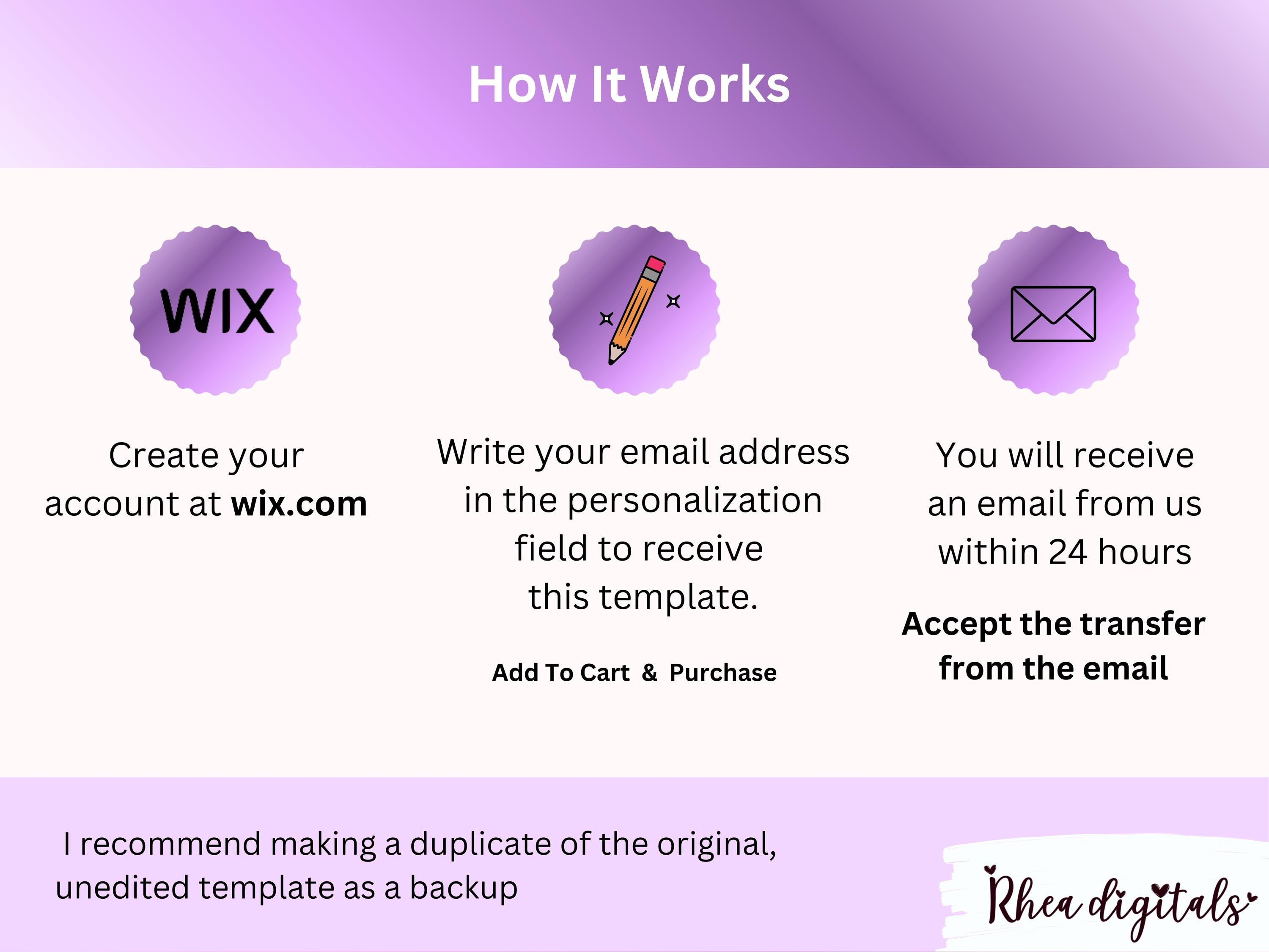 Wix Website Template, Purple Wix Website Theme, Purple Magic Website ...