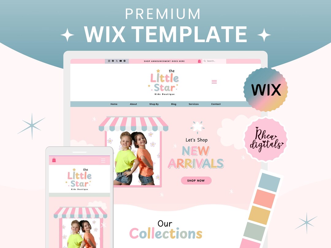 WIX Website Template, Kid Store WIX Website Theme, Wix Online Store ...