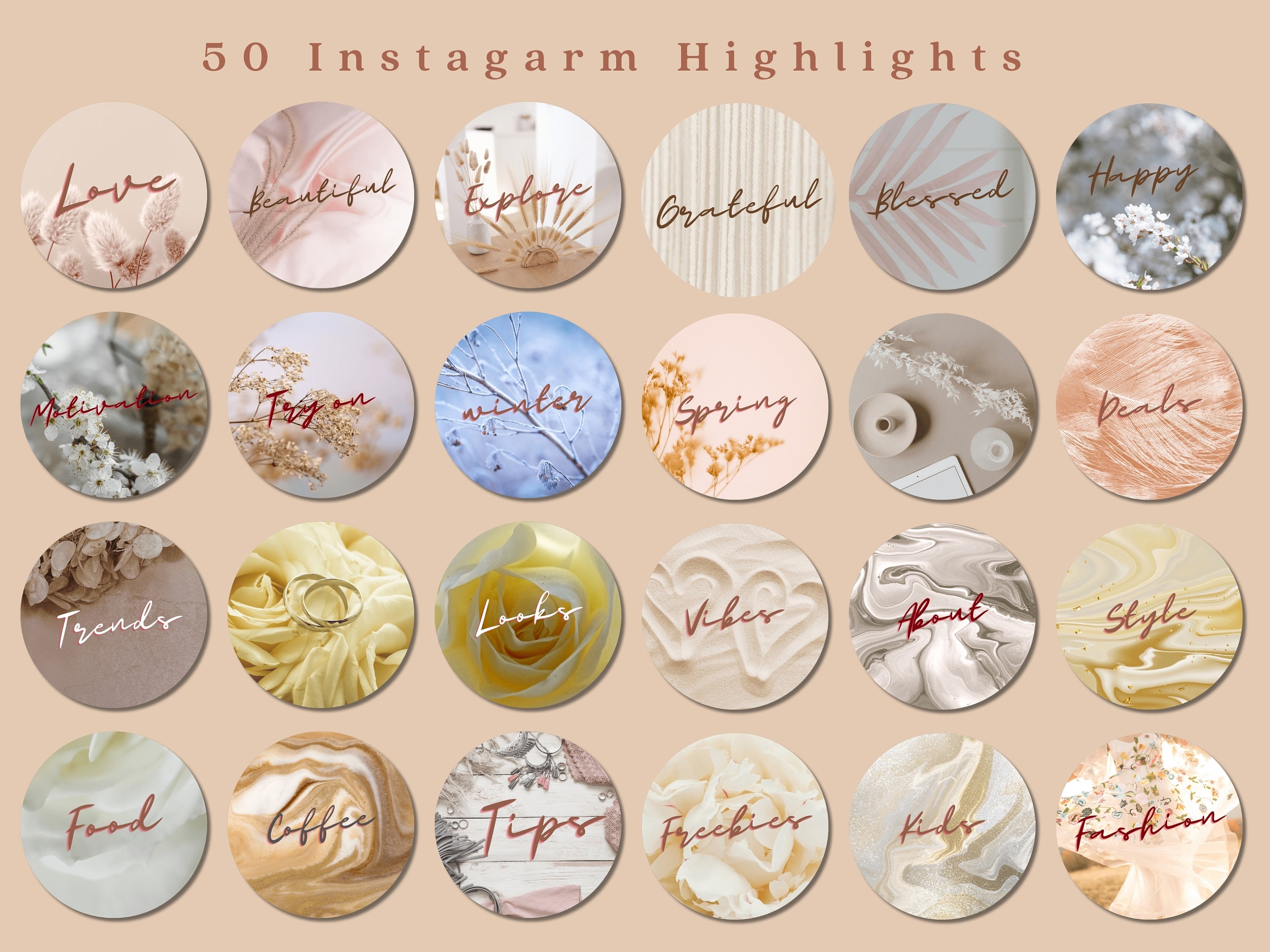 Instagram Highlight Covers Boho Highlights for Instagram Stories ...