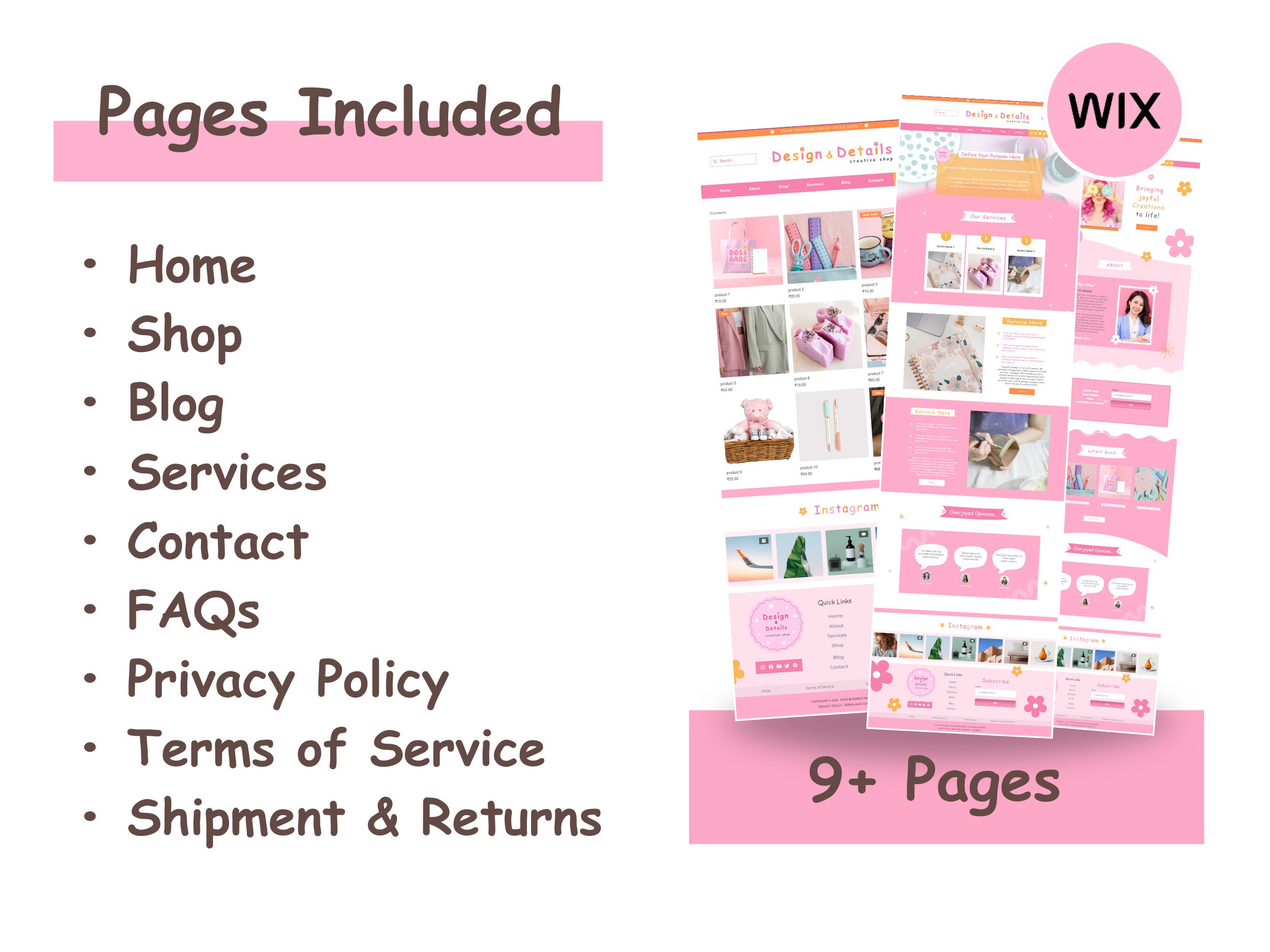 Creative Wix Template Rainbow Colors Wix Website Design Wix Store ...