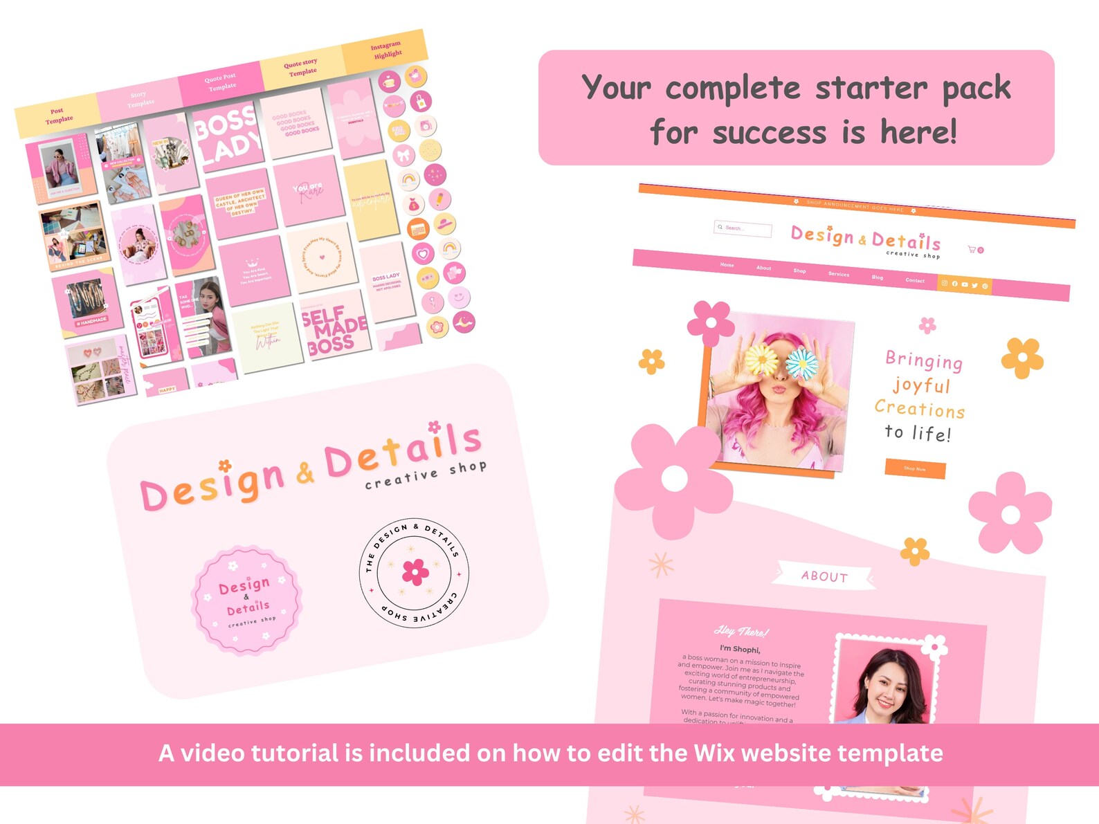 Creative Wix Template Rainbow Colors Wix Website Design Wix Store ...