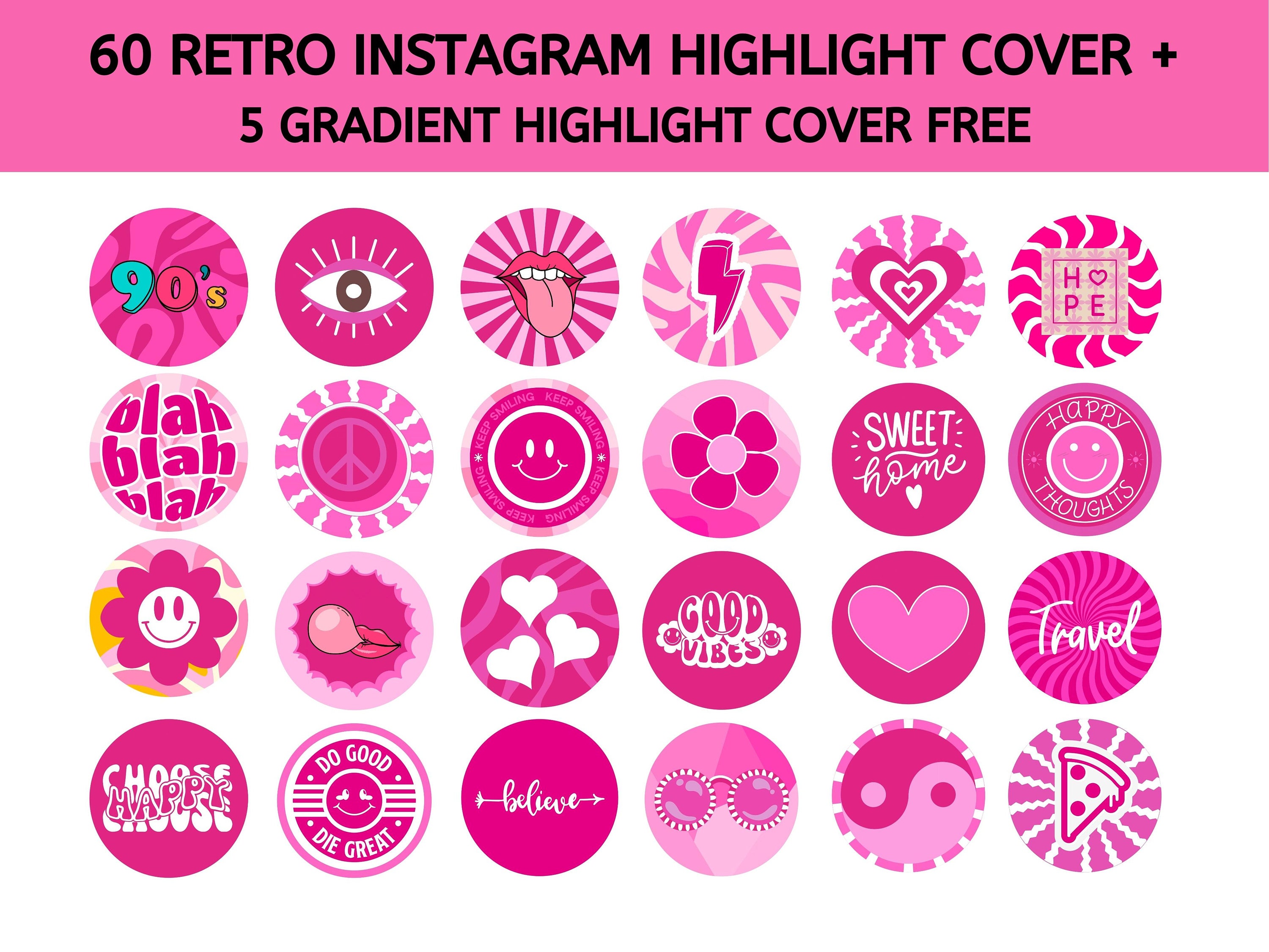Retro Instagram Highlight Covers | 70s Retro Groove | 80s Groovy ...
