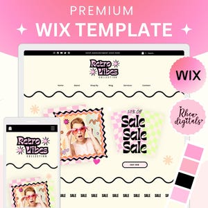 WIX Website Template, Retro Vibes WIX Website Theme, Wix Online Store ...