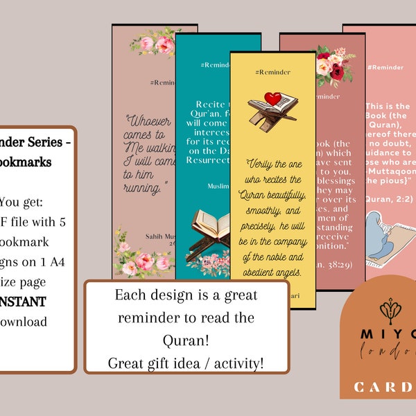 Islamic Bookmarks - Etsy