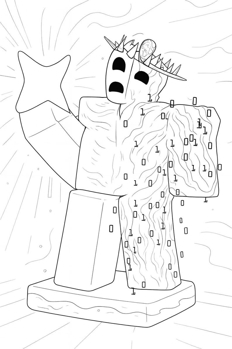 Printable Coloring Book: Forsaken Roblox Inspire Digital Download - Etsy